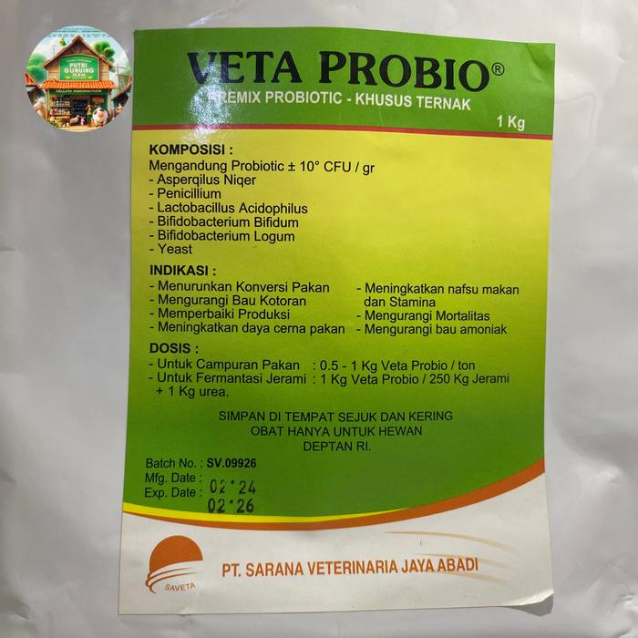 Jual Veta probio premix probiotik pakan dan fermentasi jerami rumput ...
