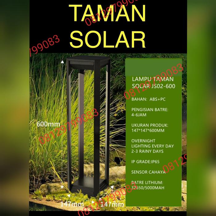Jual LAMPU STANDING TIANG TAMAN SOLAR GARDEN SURYA PANEL 30CM 40CM 60C ...