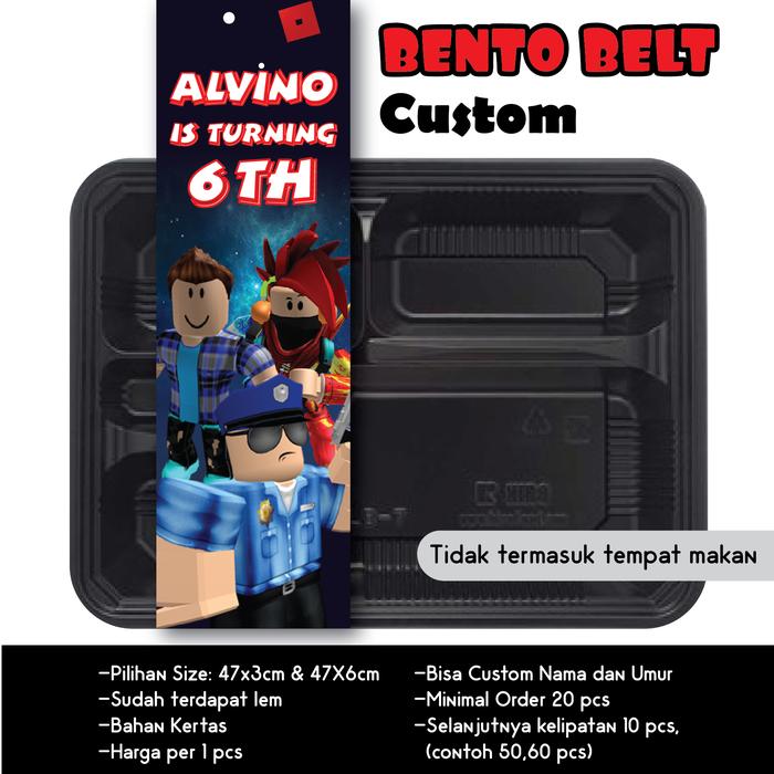 Jual BENTO BELT ROBLOX GIRL CUSTOM PAPER BELT KERTAS NASI BOX ULTAH ...