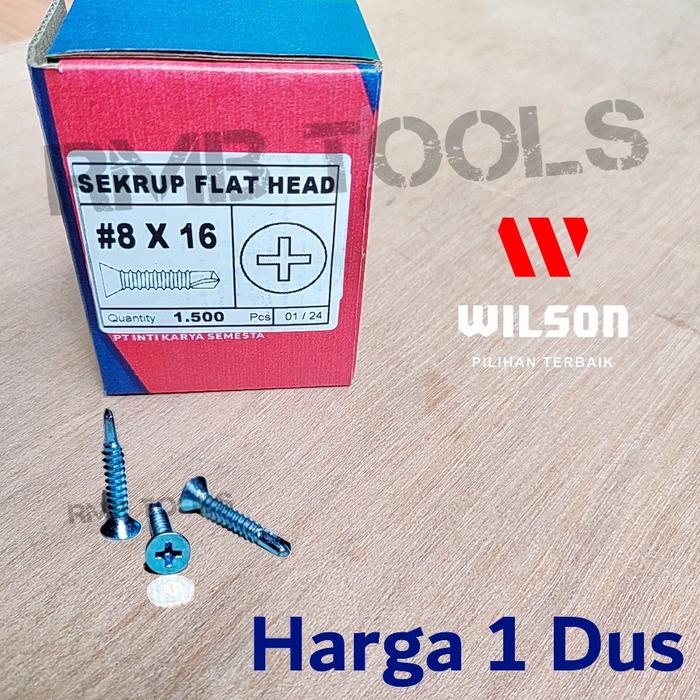 Jual x1Dus Sekrup Roofing SDS FH 8x16 Wilson / Baut Skrup Baja Ringan ...