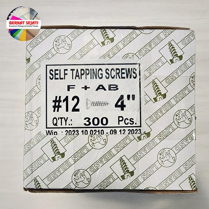 Jual (300 PCS) #12 x 4 " inch MOON LION Screw Sekrup Skrup Kayu / 1 DUS ...