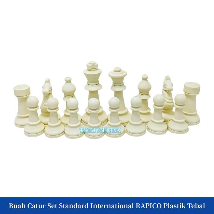 Jual Buah Catur Set Standard International Rapico Plastik Tebal Di ...