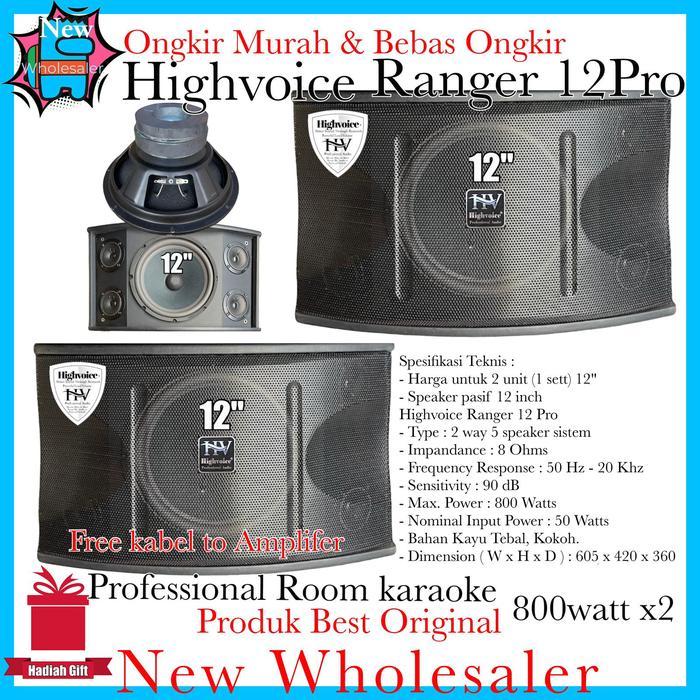 Jual Speaker Karaoke Super Power 12 inch Highvoice Ranger 12 Pro Original - Jakarta Barat ...