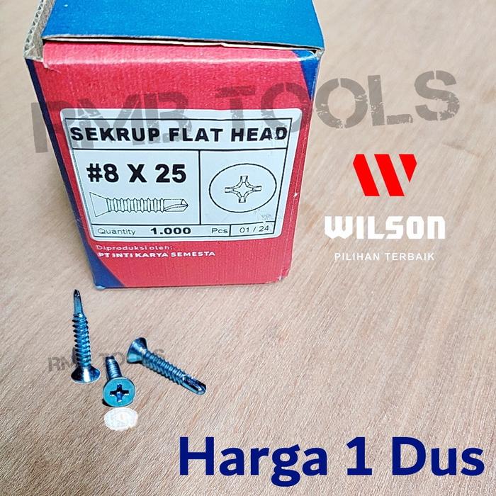 Jual x1Dus Sekrup Roofing SDS FH 8x25 Wilson / Baut Skrup Baja Ringan ...