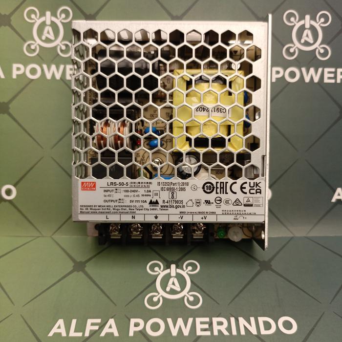 Jual LRS-50-5 MEAN WELL POWER SUPPLY 10A 5V 50Watt MEAN WELL - Jakarta ...