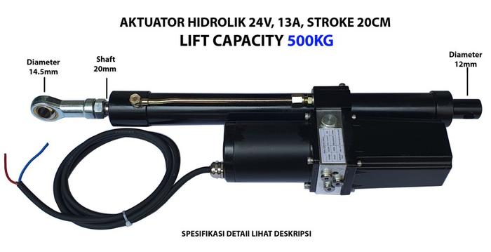 Jual AKTUATOR HIDROLIK PUMP HYDRAULIC ACTUATOR KAPASITAS 500KG, 24V 30CM - aktuator - Jakarta ...