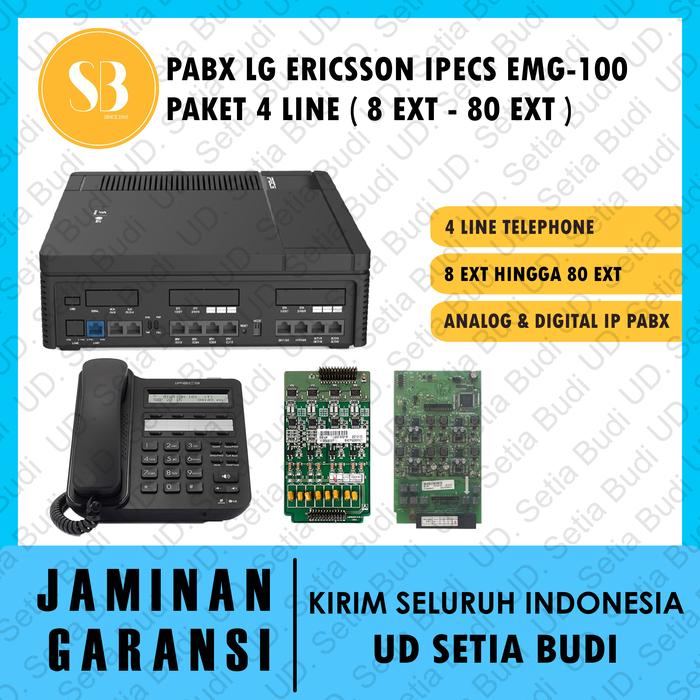 Jual PABX LG Ericsson iPecs eMG100 Kapasitas 4 Line Paket - 4 Line 72 ...