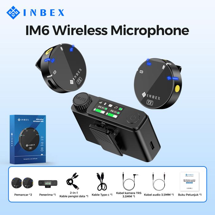 Promo INBEX im6 Microphone Wireless Clip on Data Display Noise ...