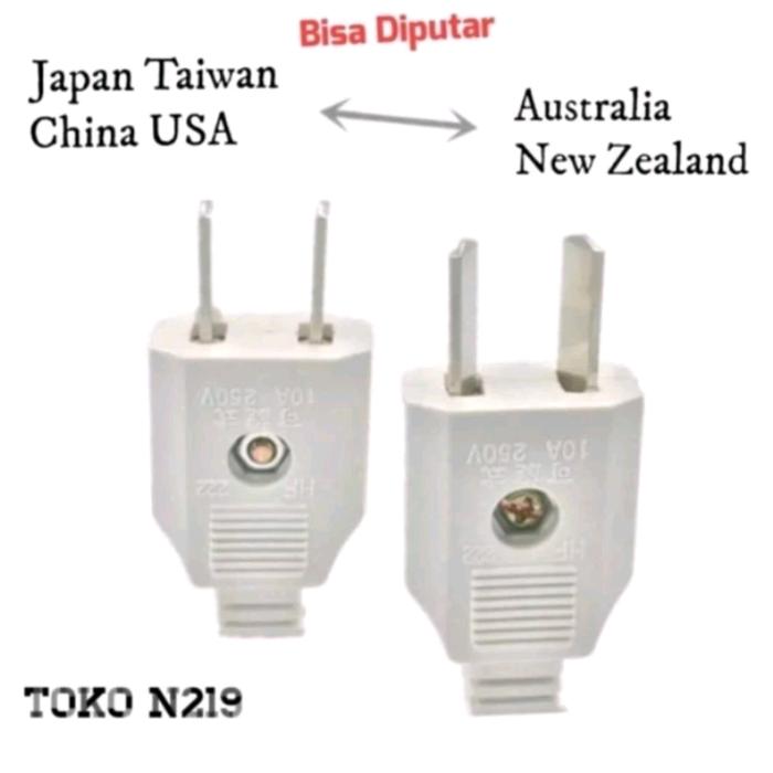 Jual Colokan kaki 2 pin untuk JAPAN, USA, TAIWAN, CHINA, Au Australia ...