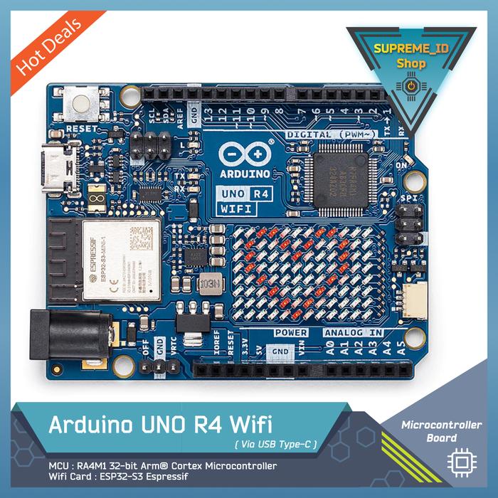 Jual Arduino Uno R4 Wifi Minima ESP32-S3 RA4M1 32-bit Arm Microcontroller - Jakarta Utara ...