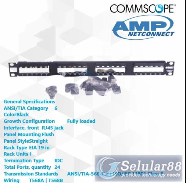 Promo AMP Commscope Patch Panel CAT 6 24 Port PatchPanel 24Port Cat6 ...