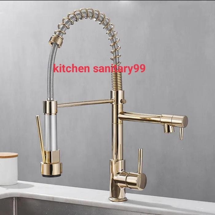 Jual kran pantry stainless GOLD / Keran Pantry Dapur GOLD EMAS/ kran ...