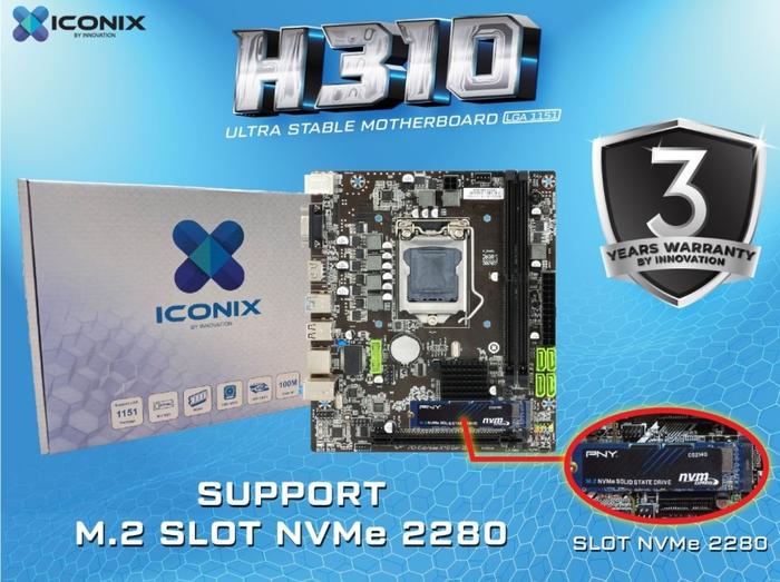 Jual MOTHERBOARD ICONIX H310 DDR4 with NVME Slot LGA 1151 - Kota Banjarmasin - MEGA SURYA COMP ...