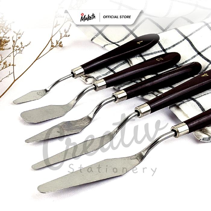 Promo Maketh Painting Knife Paint Pisau Palet Lukis Set 5 CT-PKWC ...