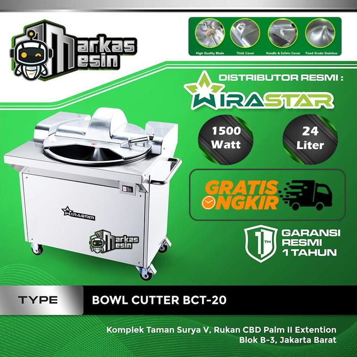 Jual Mesin Giling Daging Bakso / Bowl Cutter WIRASTAR BCT-20 - Jakarta ...