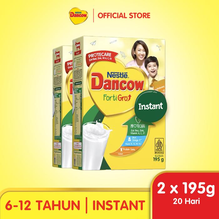 Promo Nestle DANCOW FortiGro Susu Bubuk Susu Anak Instant 195g x 2pcs - - Dancow Official Store ...