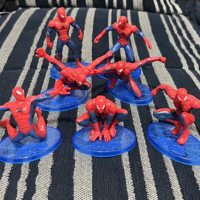 Jual Topper Cake Figure Spiderman Set isi 7 Tatakan Biru - 7pc tatak ...
