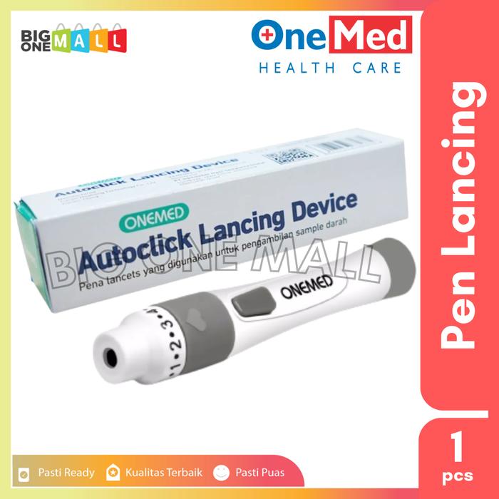 Promo Pen Lancet Onemed Autoclick Lancing Device, Auto Click Jarum Tes ...
