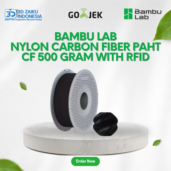 Jual Bambulab Nylon Carbon Fiber PAHT CF 500 Gram 3D Filament with RFID ...
