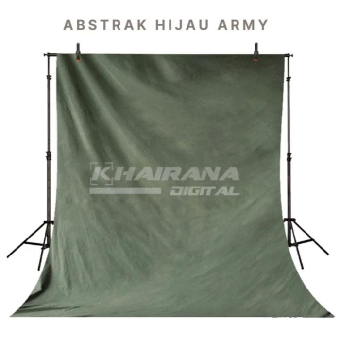 Jual Background Backdrop Latar Layar Studio Foto Abstrak Hijau Army ...