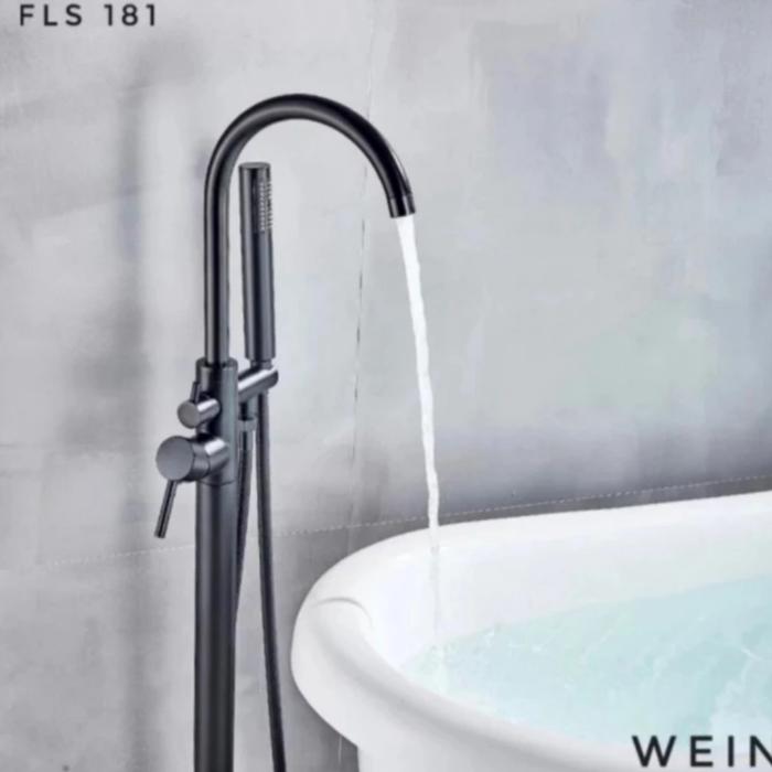 Jual KRAN BATH TUB STANDING MIXER HITAM/KRAN AIR LANTAI TINGGI BLACK P ...
