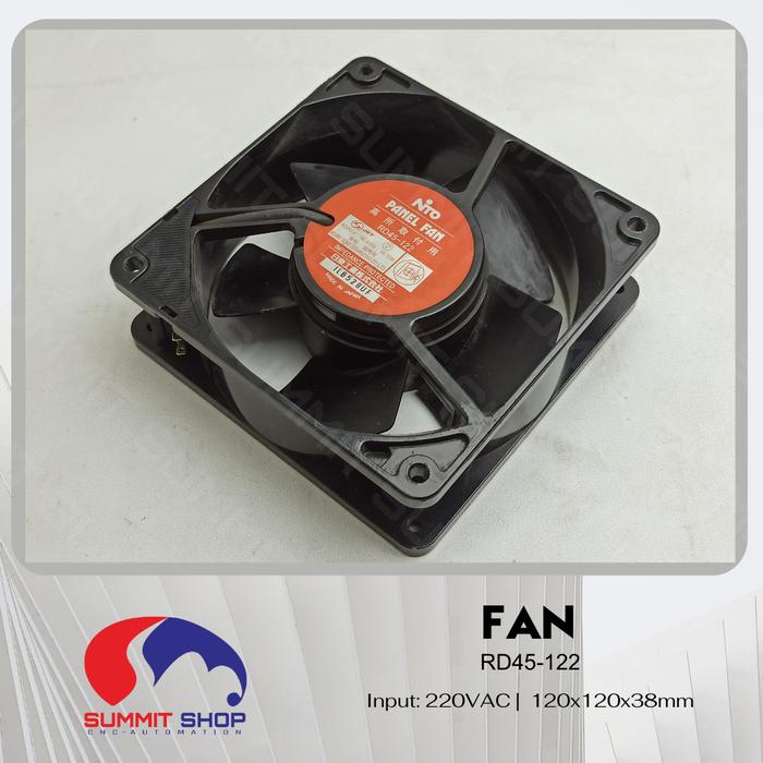 Jual Fan / Kipas 220VAC 12cm x 12cm x 3.8cm | Copotan panel Mesin ...