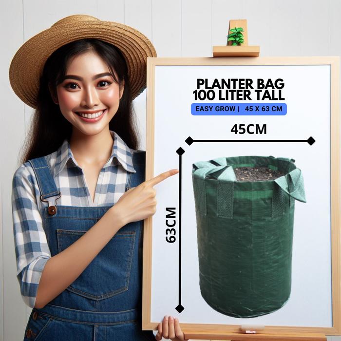 Jual Planter Bag 100 Liter Hijau MODEL TINGGI Easy Grow Original - Kota ...