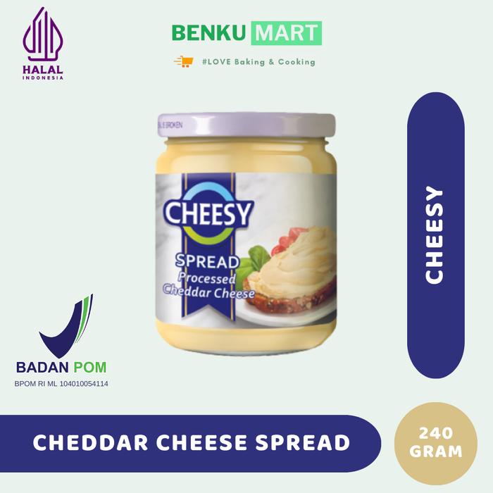 Jual Selai Keju Olesan Roti Cheesy 240 gr Cheddar Cheese Spread HALAL ...
