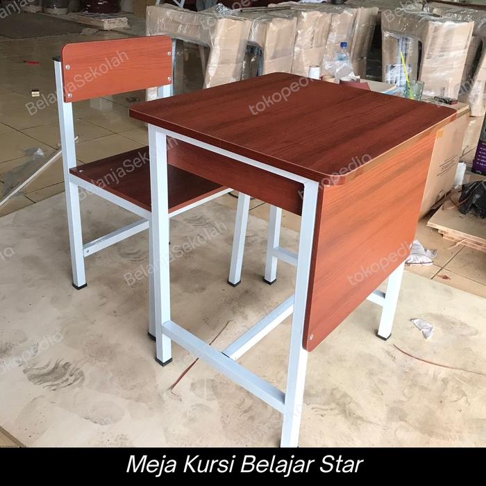 Jual Meja kursi belajar sekolah besi hollow 3 x 3 dimensi 60 x 48 x 75 ...