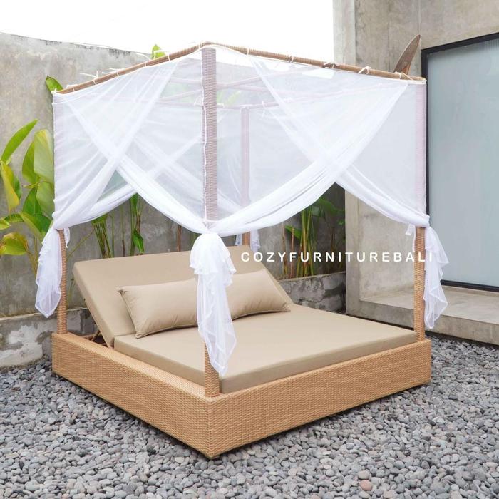 Jual POOL LOUNGER DAYBED SUNBED RATTAN SYNTHETIC SOFA OUTDOOR KASUR ...