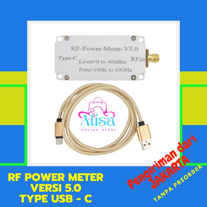 Jual RF Power Meter V5.0 100k sampai 10G Hz type USB - C (free software ...