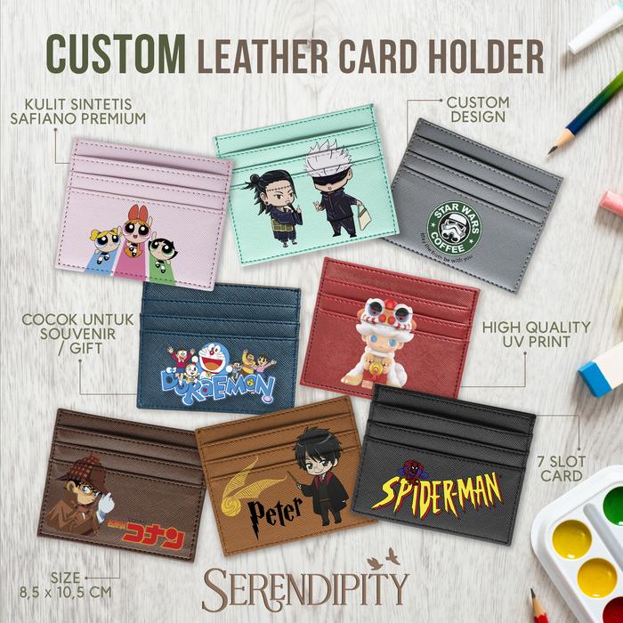Jual Custom UV Print Card Holder Leather 7 slot dompet kartu kulit ...