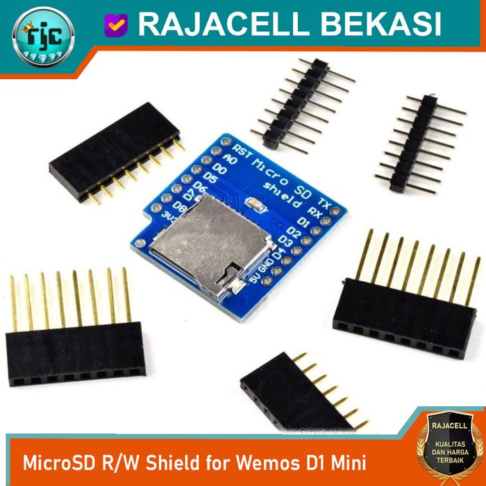 Jual Micro SD Shield for WeMos D1 mini TF / microSD data logger module ...