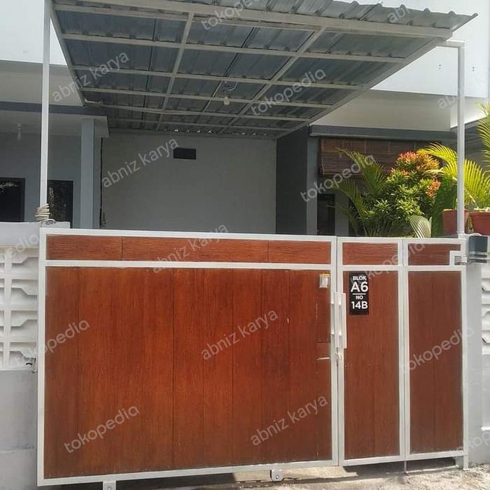 Jual pagar gerbang motif kayu grc - Kab. Bogor - abniz karya | Tokopedia