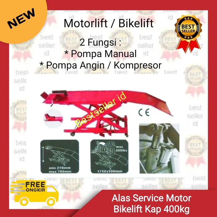 Jual Motorlift 800 lbs / Bikelift 400 Kg / Alas Tempat Service Motor ...