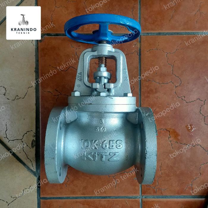 Jual Globe Valve Kitz Flange Cast Iron Jis 10K 3 Inch DN 80 - Kota ...