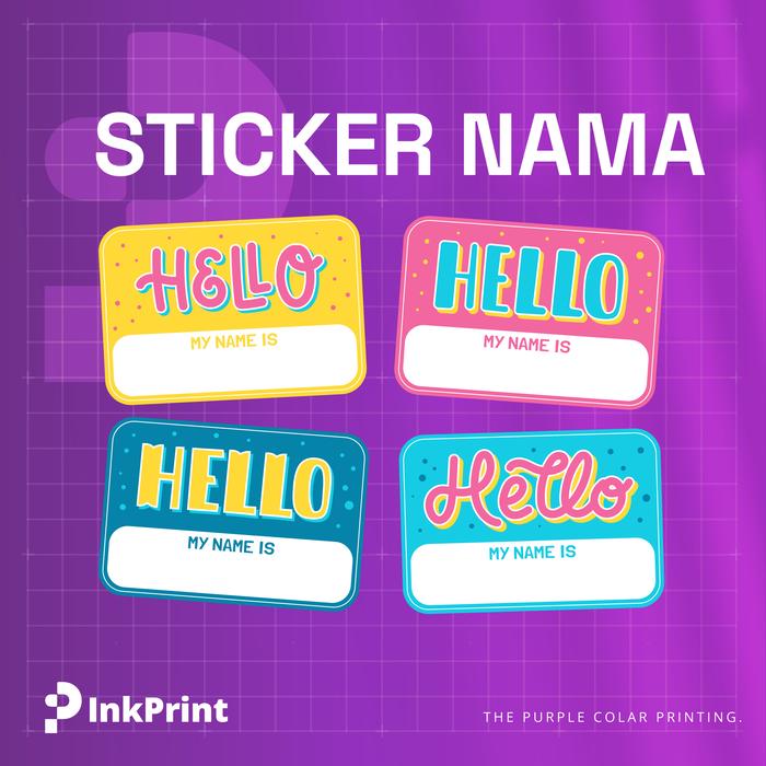 Jual Cetak Stiker Label Nama / Print Label Nama Sticker - Jakarta Utara ...