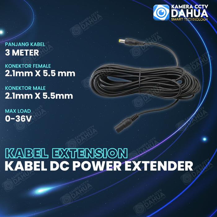 Jual SAMBUNGAN KABEL DC POWER EXTENDER 3M KABEL EXTENSION 3 METER - 3 ...