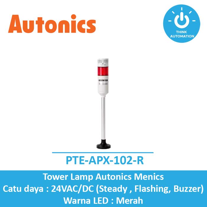 Jual TOWER LIGHT MENICS AUTONICS 24VDC RED | PTE-APX-102-R - Kab ...
