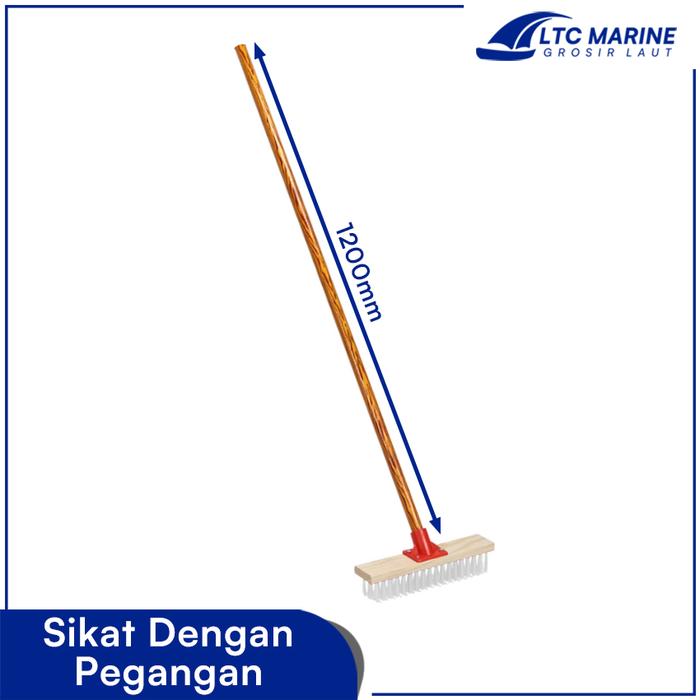 Jual Nylon Deck Brush with Long Handle Sikat Dek Nilon Impa 510611-16 ...