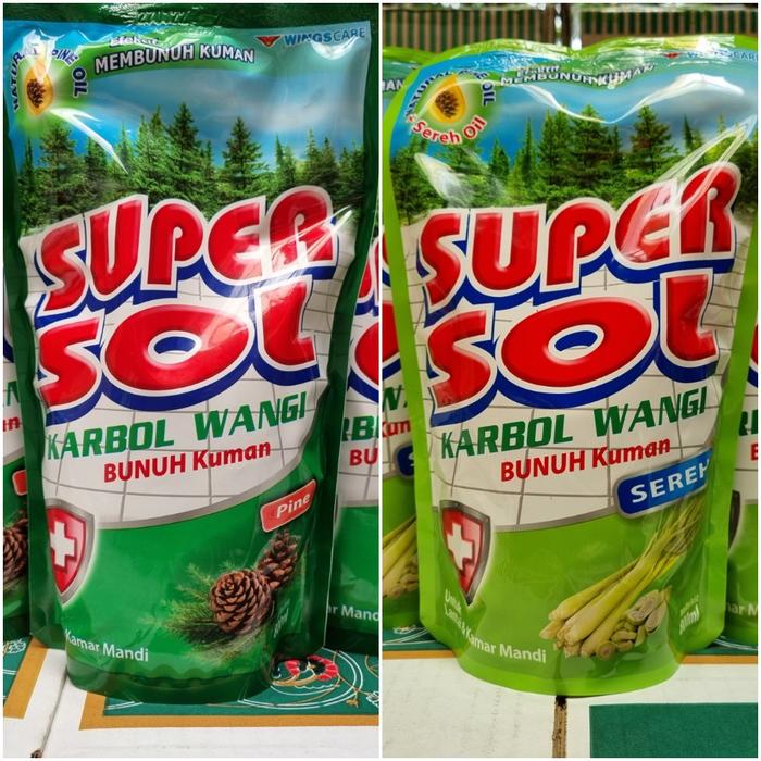 Jual Supersol 750ml Refill Pembesih Lantai Karbol Super Sol Wangi Pouch ...
