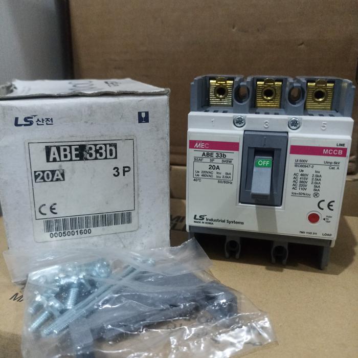 Jual MCCB LS ABE 33b 3P 20A ORIGINAL - Kota Bandung - Mitra Jaya Elektric | Tokopedia