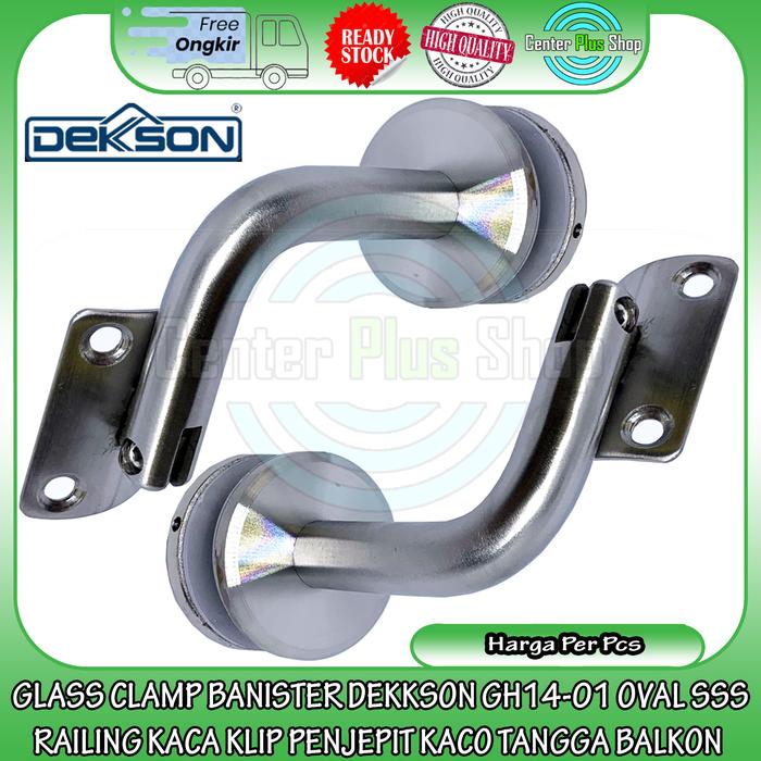 Jual GLASS CLAMP BANISTER DEKKSON GH14-01 OVAL SSS RAILING KACA KLIP ...