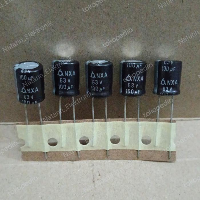 Jual 6466 kapasitor elco 100uf 100 uf 63v 63volt 63 volt samyoung korea ...