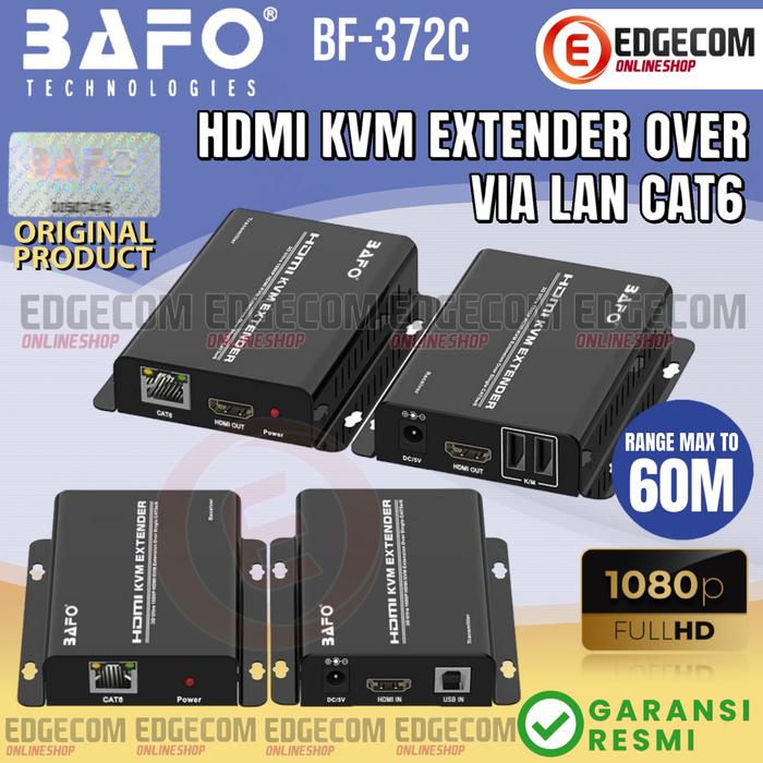 Jual BAFO HDMI KVM + EXTENDER 60 METER VIA KABEL LAN CAT6 BF-372E ...