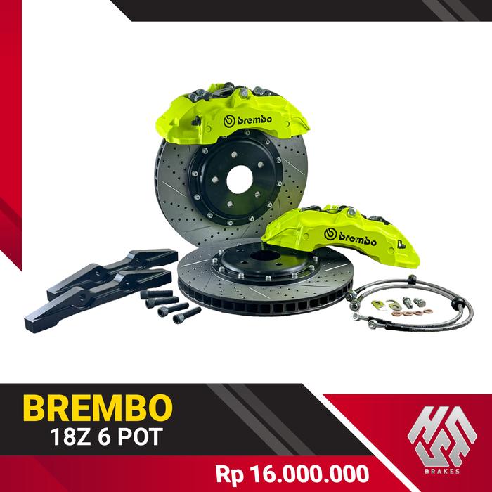 Jual Big Brake Kit Rem Disc BBK Brembo 18z 6 pot include braket PNP ...
