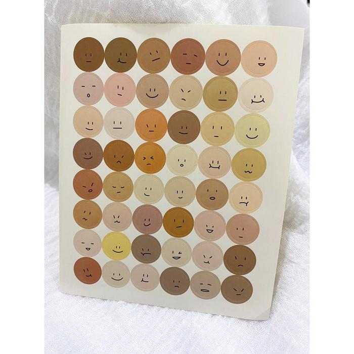 Jual STICKER SMILEY FACE EMOJI BUJO SCRAPBOOK DIY - GREY - Kab ...