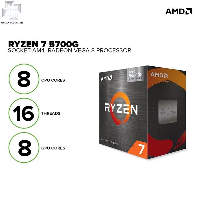Promo Processor AMD Ryzen 7 5700G AM4 BOX Resmi - Kota Makassar - Mugen ...