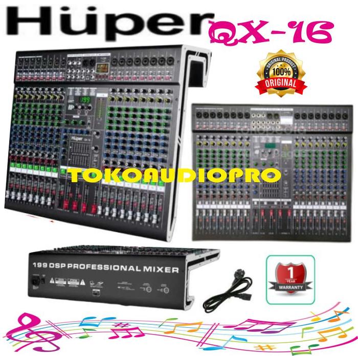 Jual Mixer Huper QX16 16-Channel Mixer Audio Dengan Bluetooth dan Efek - Jakarta Pusat ...
