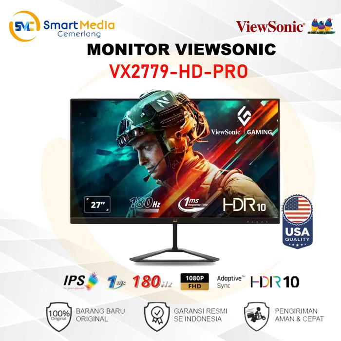Promo Monitor Gaming ViewSonic VX2779-HD-PRO 27" FHD IPS 180Hz 1ms HDR10 Cicil 0% 3x - Kota ...